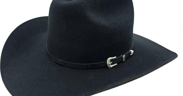 Wool Felt Buckle Hat Band Western Black Hat